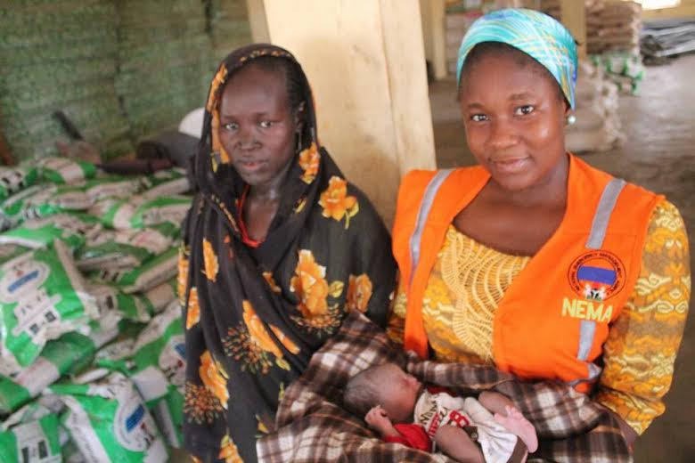 Photos: NEMA welcomes new born baby at Fufore IDP camp, Adamawa State