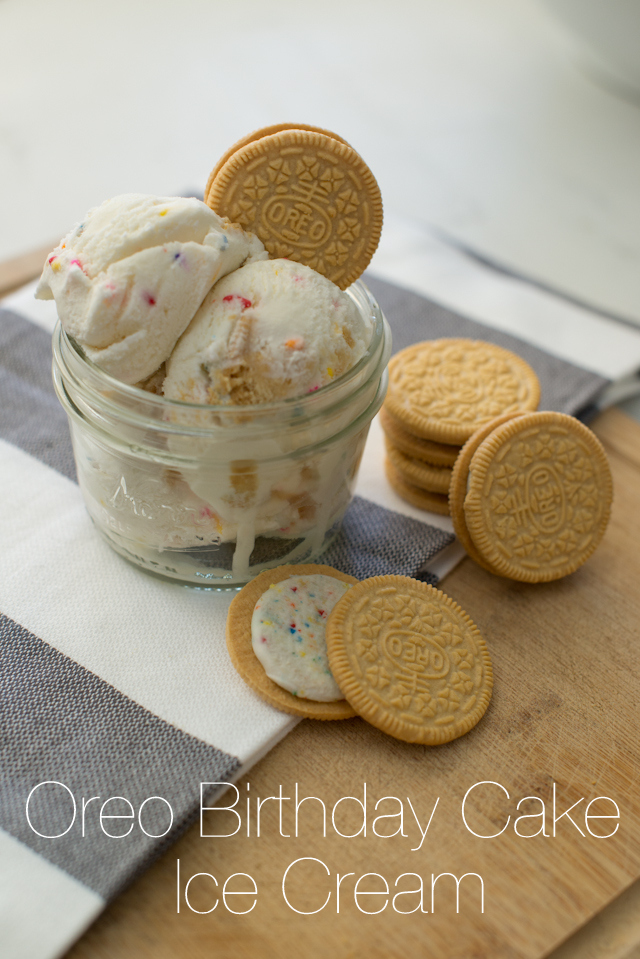Domestic Fashionista: Birthday Cake Oreo Cookie Ice Cream Recipe