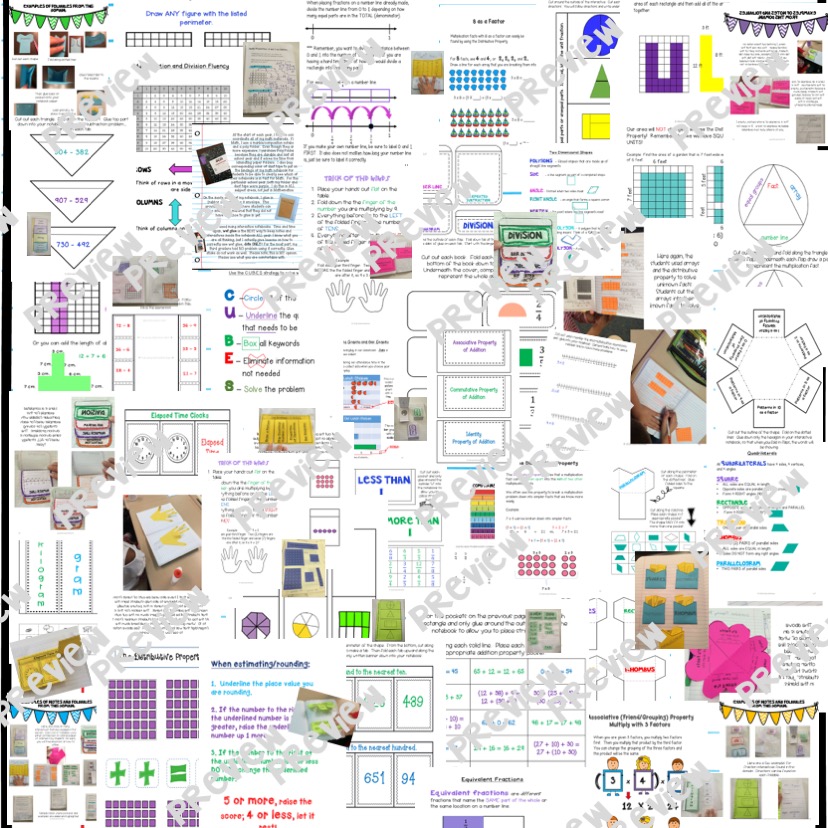 Motivational Ms. Mac : Grade 3 Math Interactive Notebook