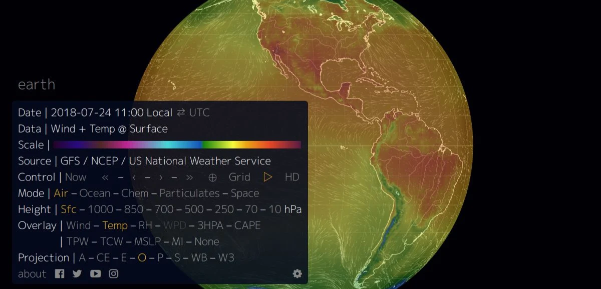 Record heat of summer on an interactive map