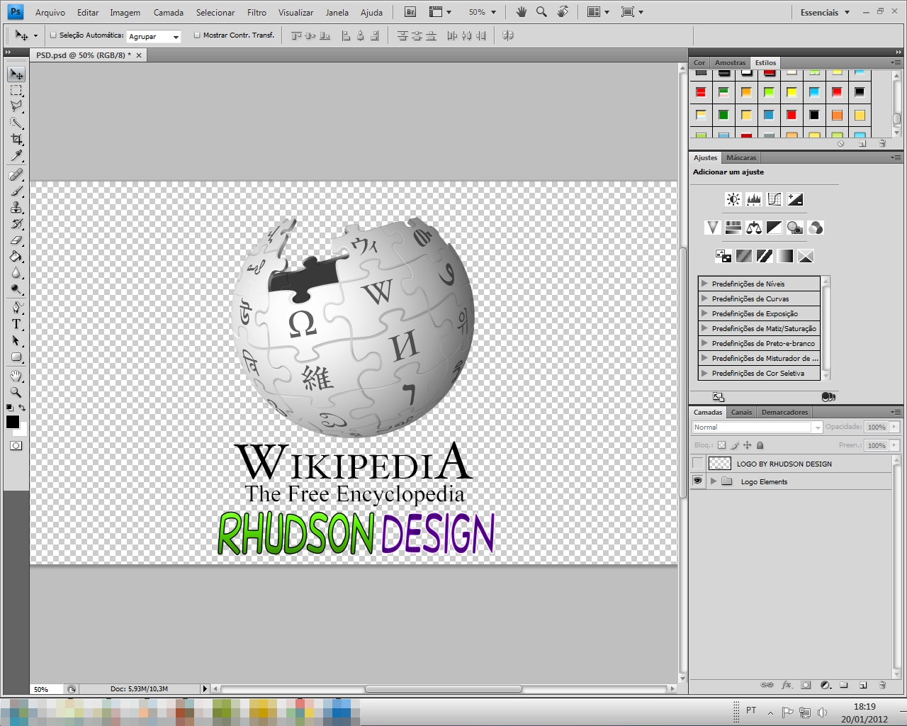 Logo Wikipedia PSD - Rhudson Design | Renders Dez