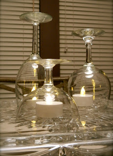 The Dainty Domestress: Wine Glass Lanterns