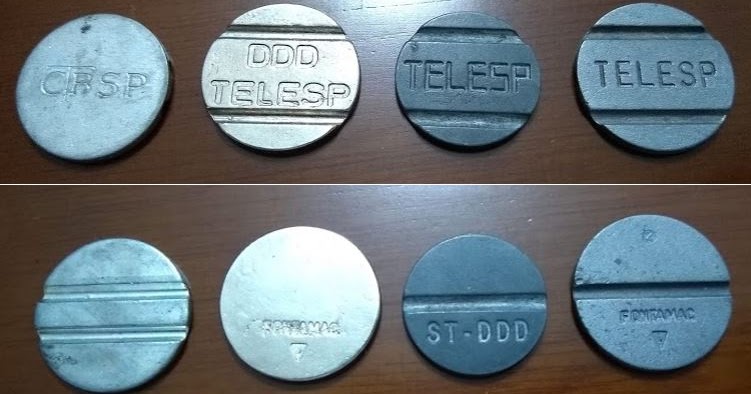 Fichas Telefônicas em São Paulo e Rio de Janeiro (CTB, TELESP, CETEL e ...