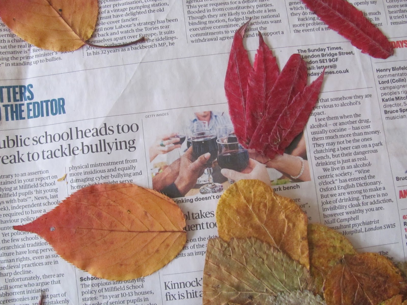 Jumble Tree: Leaf art using paper plates