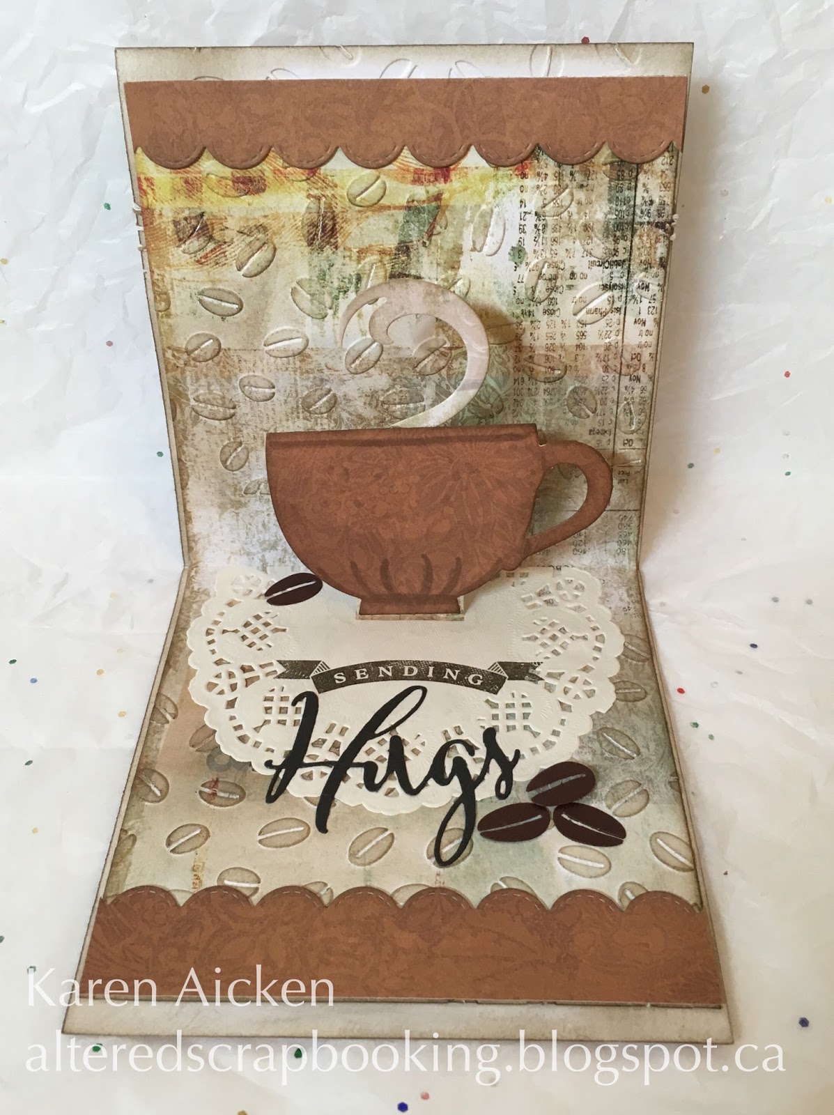 Altered Scrapbooking: Missing You Coffee Pop-Up Card