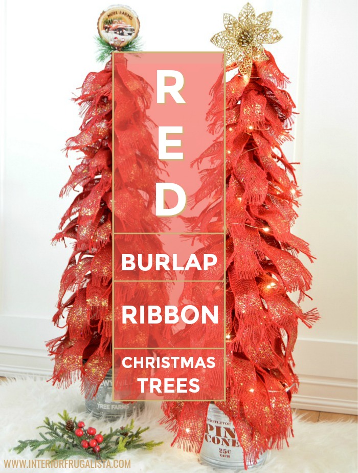 Red Burlap Ribbon Christmas Trees That Sparkle plus Giveaway | The ...
