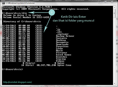 Cara Melihat File Menggunakan Command Prompt ~ Computer Idiot