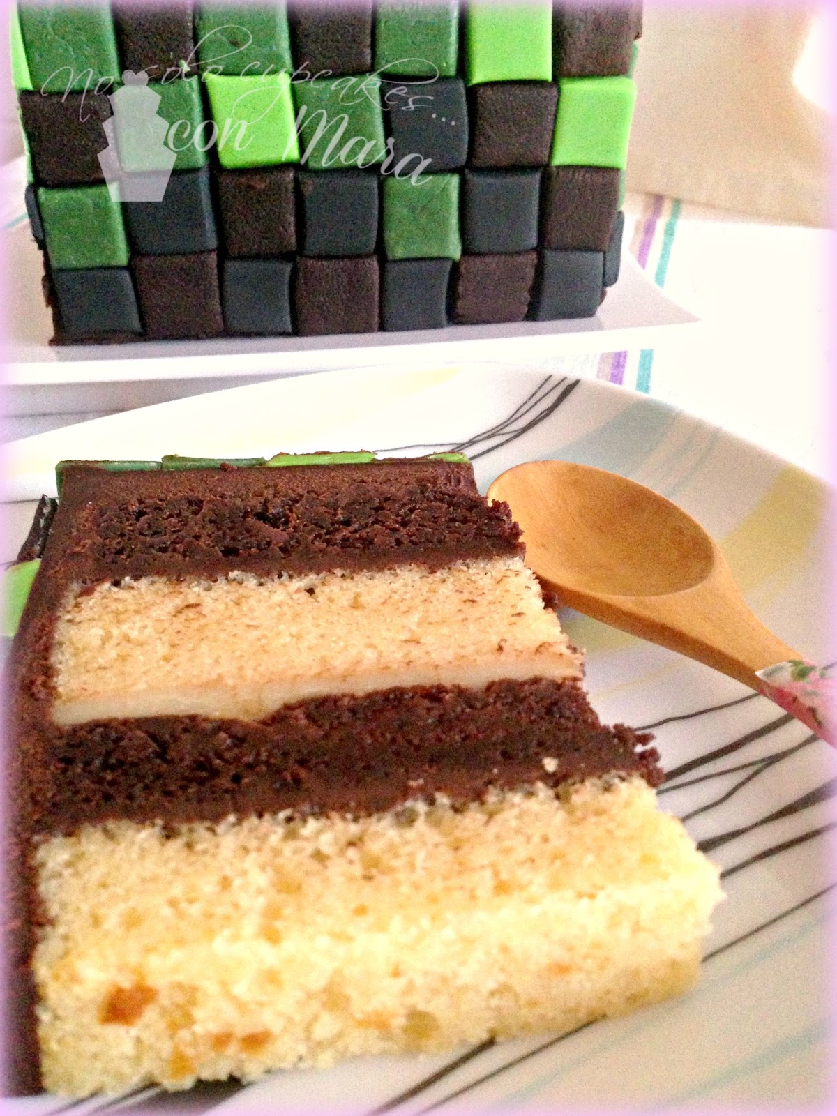 No solo cupcakes... con Mara : TARTA MINECRAFT 3D PARA EL CUMPLEAÑOS DE ...