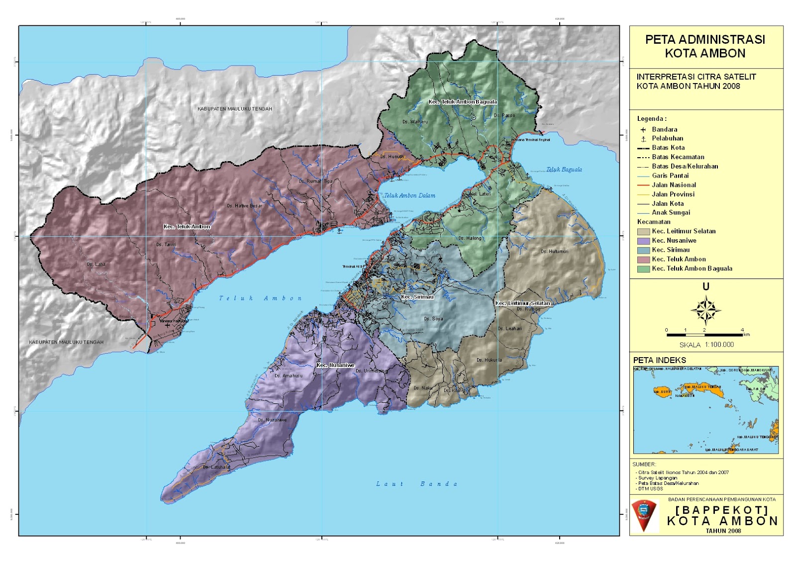 Peta Ambon: Gambaran Umum Wilayah Kota Ambon