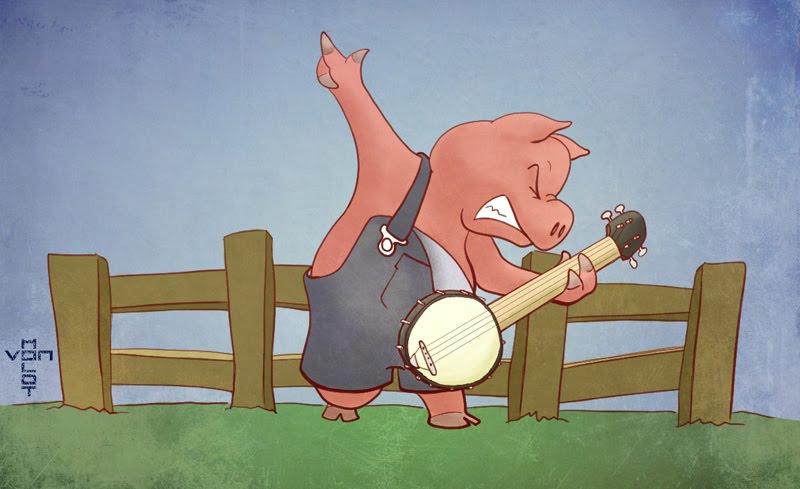 Dueling Banjo Pigs: vonholdt: Jamming Banjo Pig