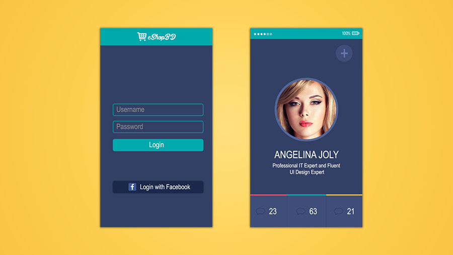 User Interface Design | App Ui Design - Photoshop Tutorial