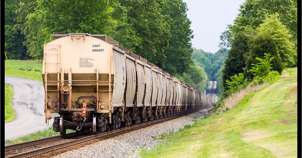 An end-of-train device (FRED) on a CSX grain train on the Henderson ...