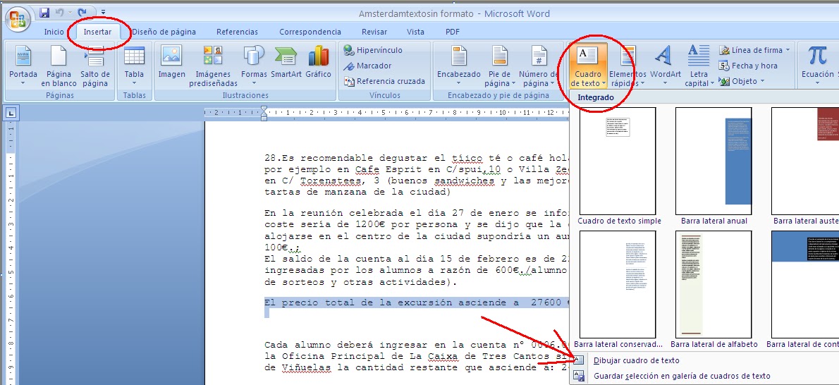Informática Secundaria y Bachillerato: Word