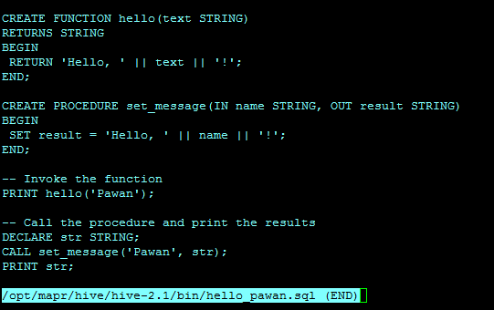 My Notes Hplsql Procedural Sql On Hadoop