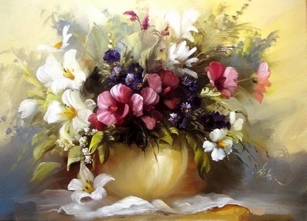 16 Amazing Flower Paintings by Szechenyi Szidonia | Bouquet Paintings
