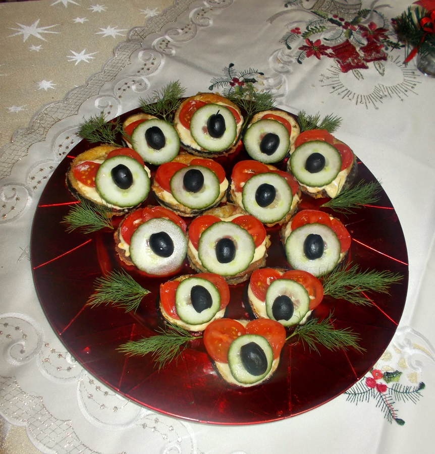 Coada de paun - Aperitiv din vinete « In Bucatarie La Sidy