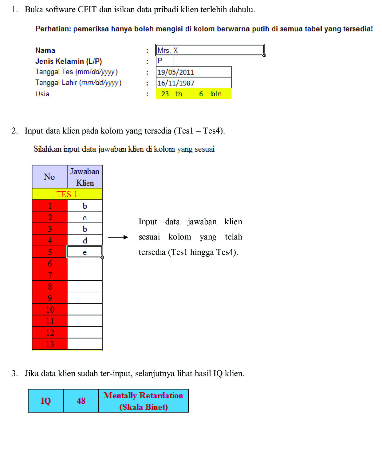 Cara Skoring Tes CFIT - Panduan Skoring Tes Psikologi