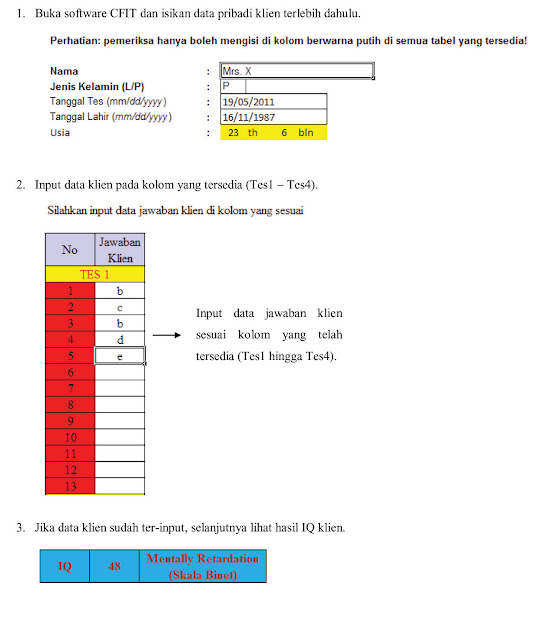Cara Skoring Tes CFIT - Panduan Skoring Tes Psikologi