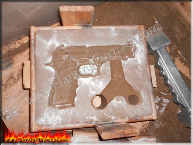 Casting aluminum pistol and suppressor replica ~ Metal casting projects