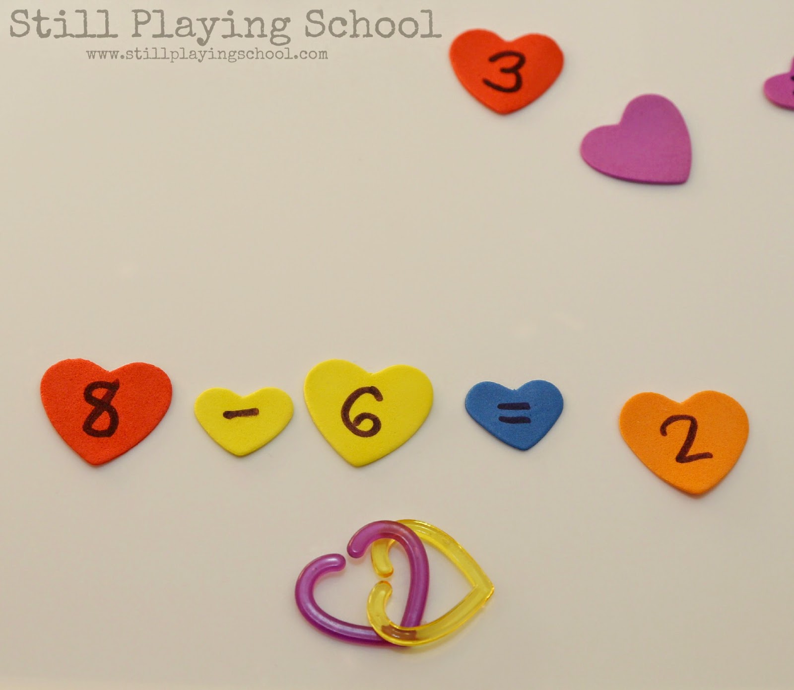 Valentine's Day Math Busy Bag | Still Playing School
