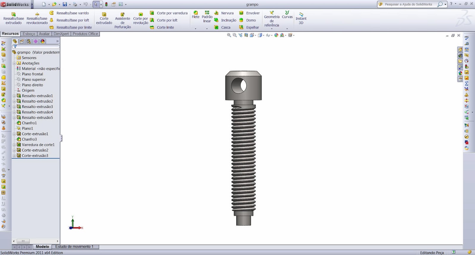 Contorno Digital: Modelando no SolidWorks