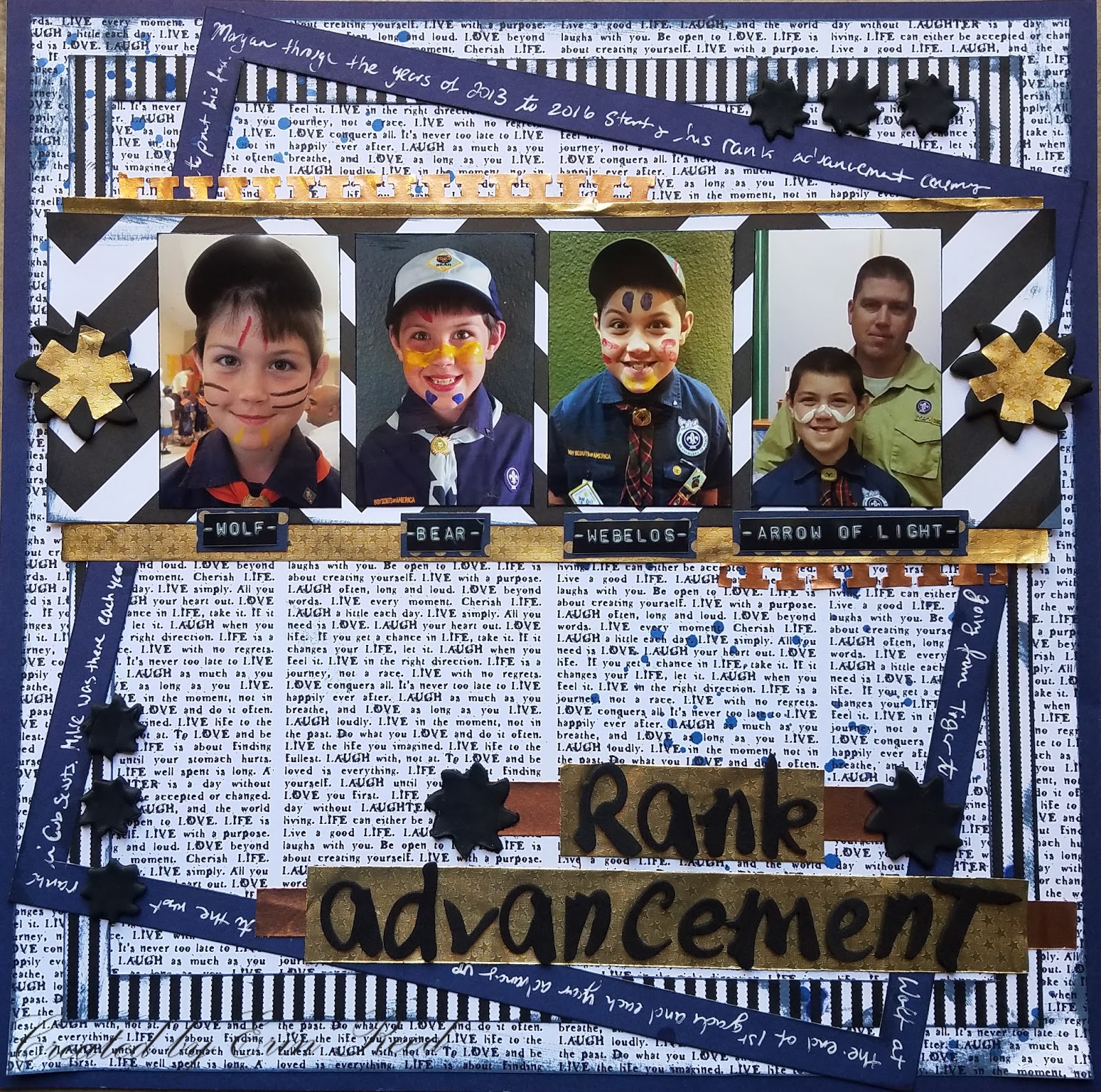 Erin Reed Makes: Cub Scout Rank Advancement - Scrapbook Page: Creating ...