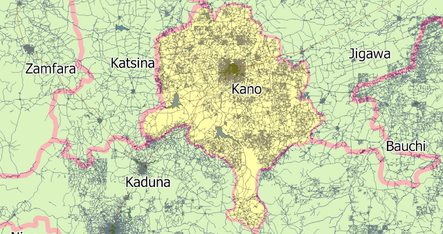 Geospatial Solutions Expert: Modern Map of Ancient Kano City Gates (Kofa)