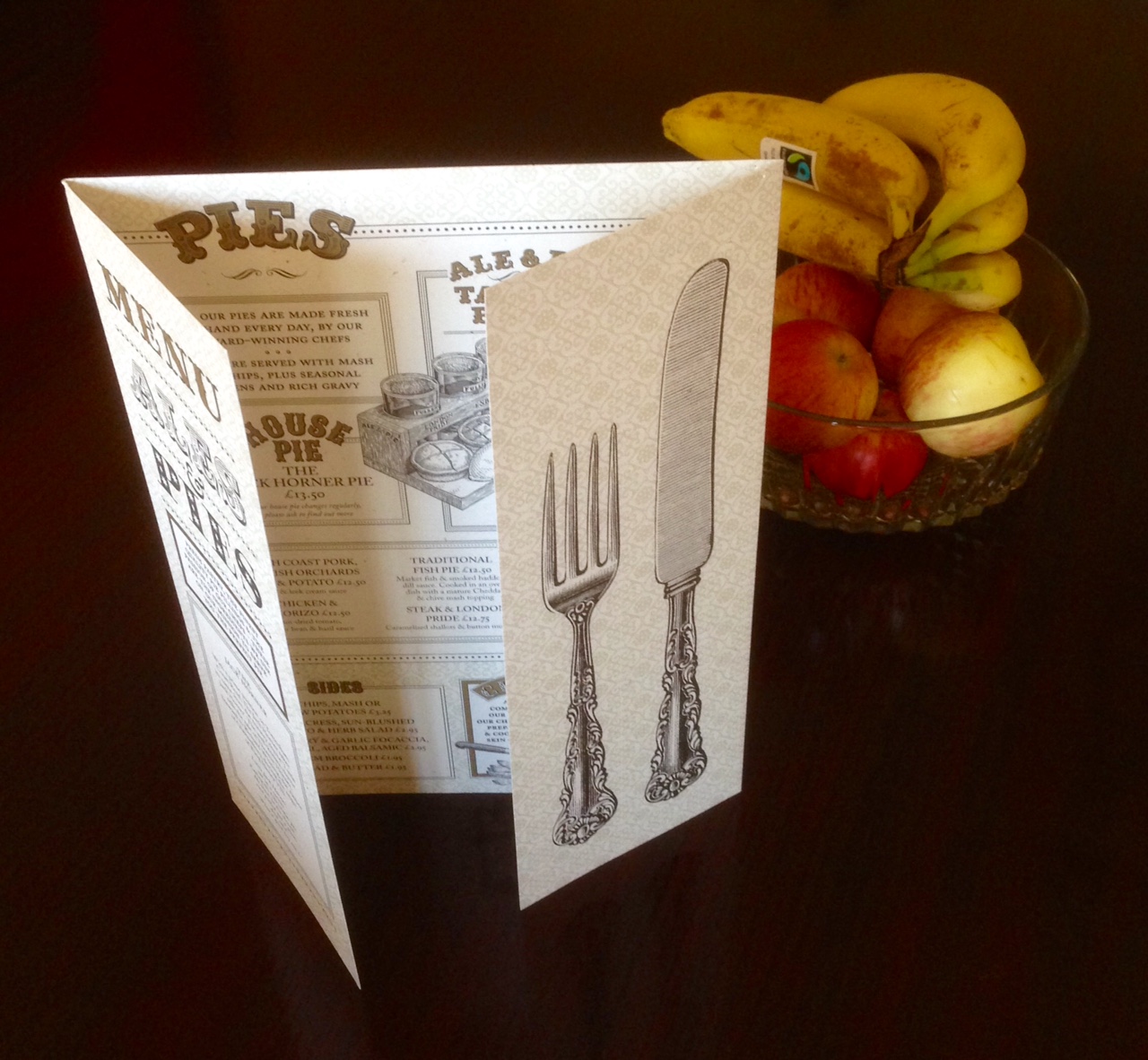 Justin's Amazing World At Fenner Paper: Fuller's Menu