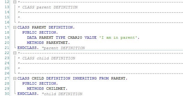 Example On single Inheritance ~ Sap Tutor