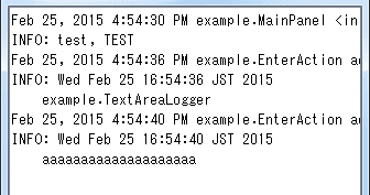 Java Swing Tips: Logging into the JTextArea