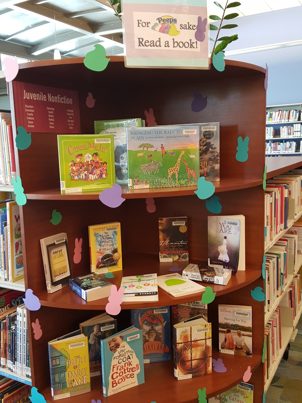 Literary Hoots: Easter Library Display