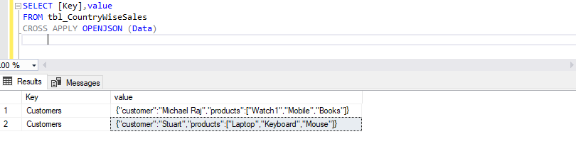 How to manipulate JSON data in SQL server?