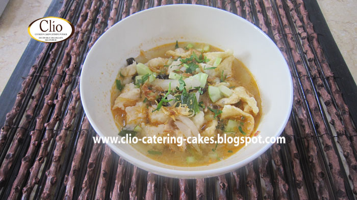 clio catering cakes: Sop Pangsit Ikan Ala Palembang