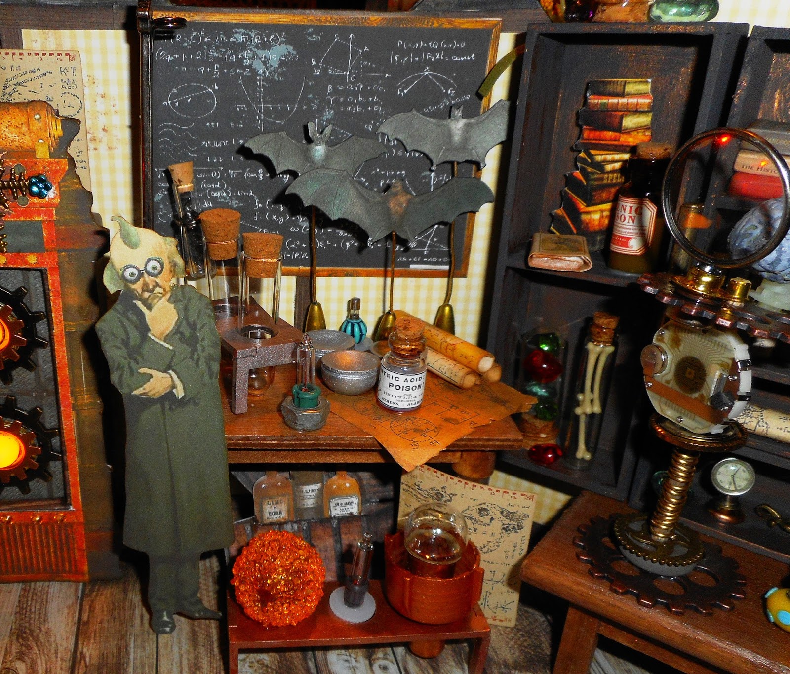 Karen's Dolls and stuff: Mad Scientist Lab for Halloween Village