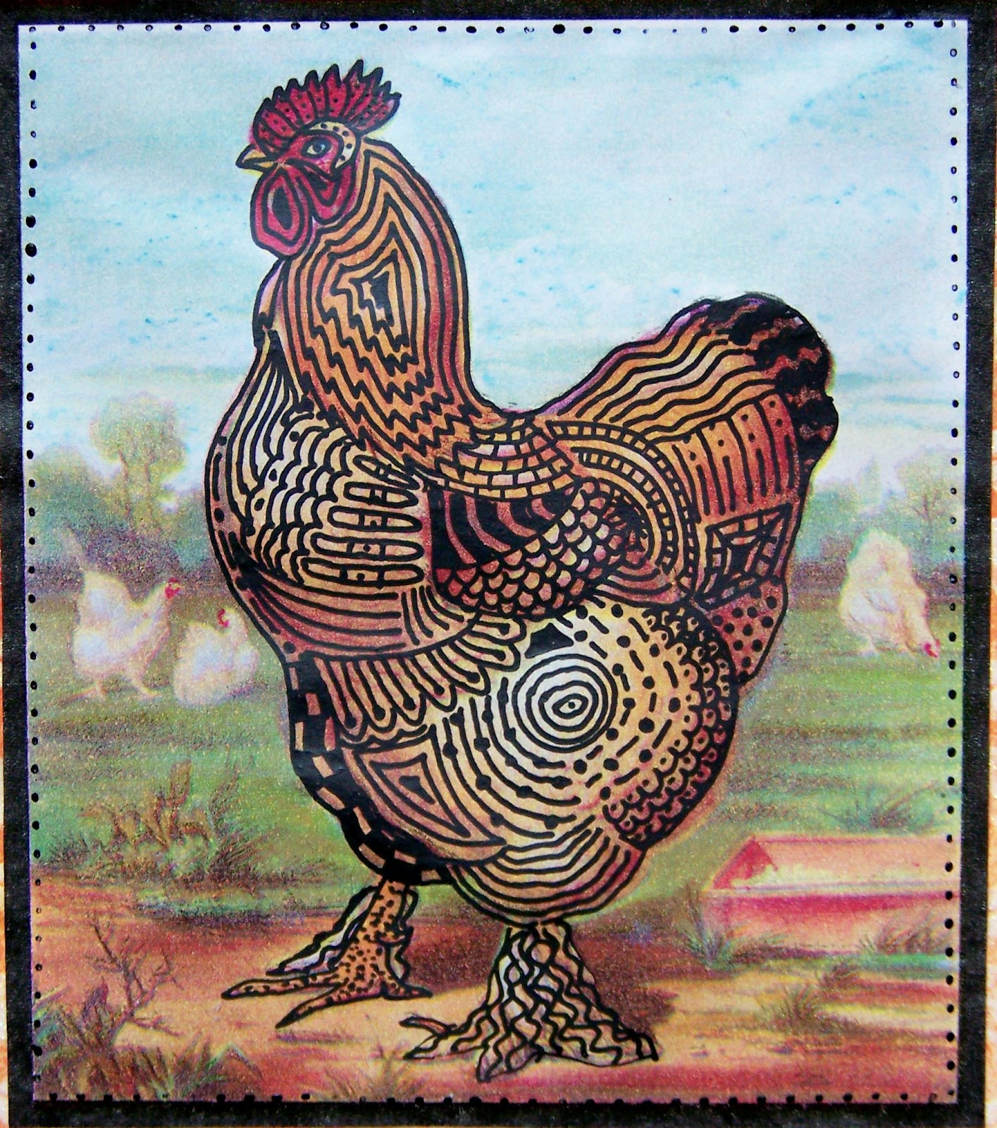 in the hills of North Carolina: scrawl: noun