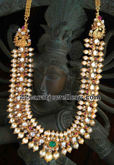 Pachi Necklace with South Pearls - Jewellery Designs