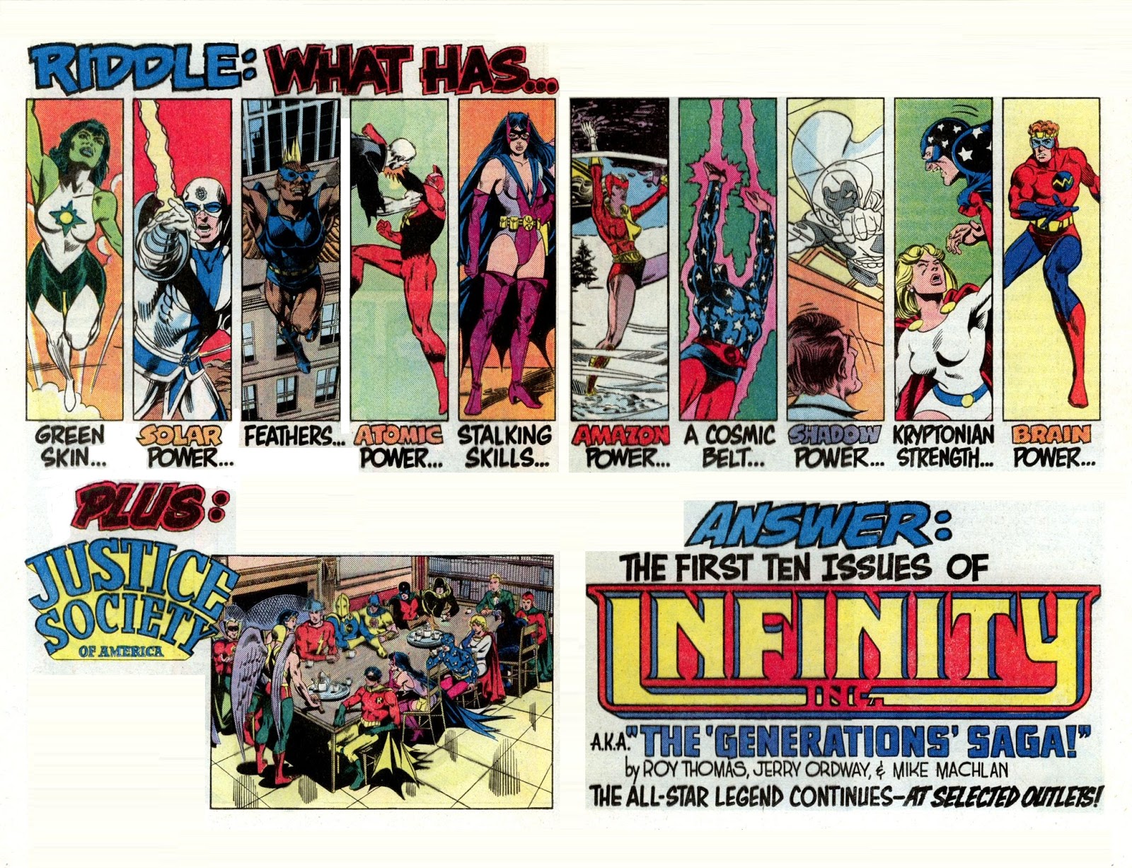 DC Comics of the 1980s: 1984 - Infinity Inc. preview from DC Sampler #2