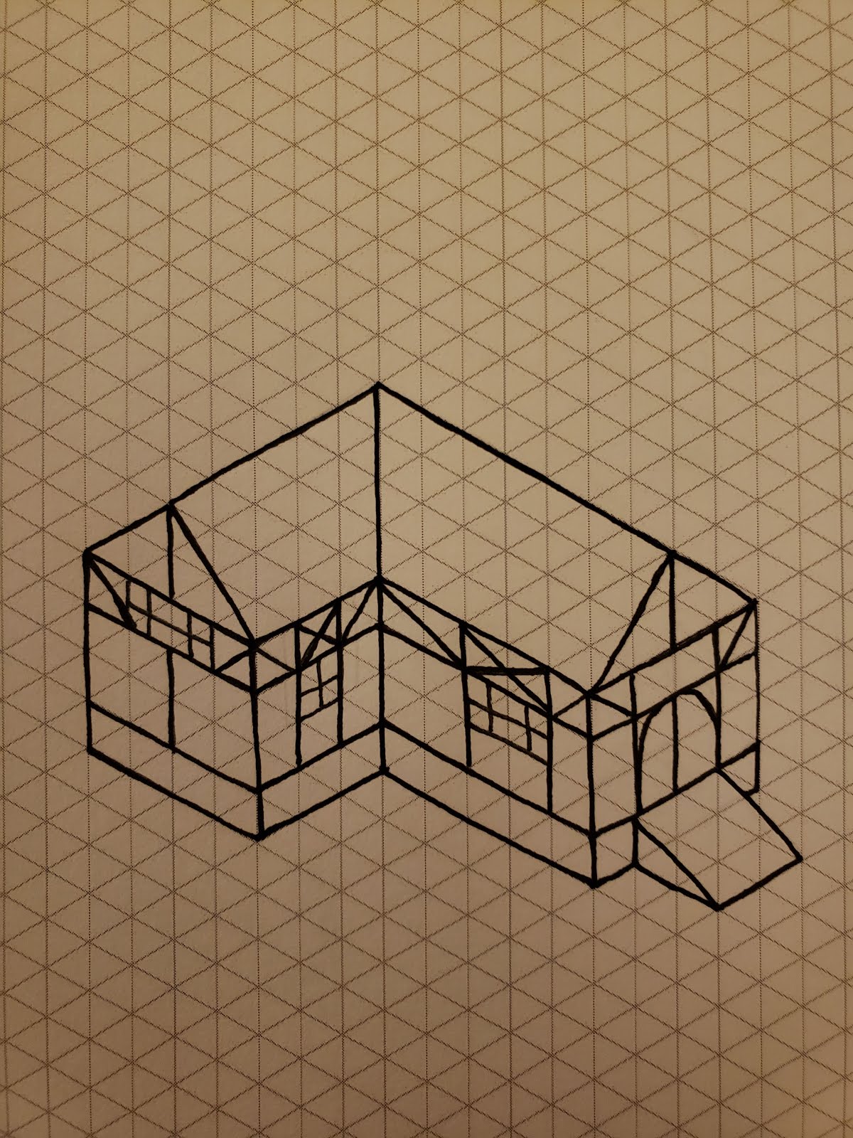 Isometric House Drawing
