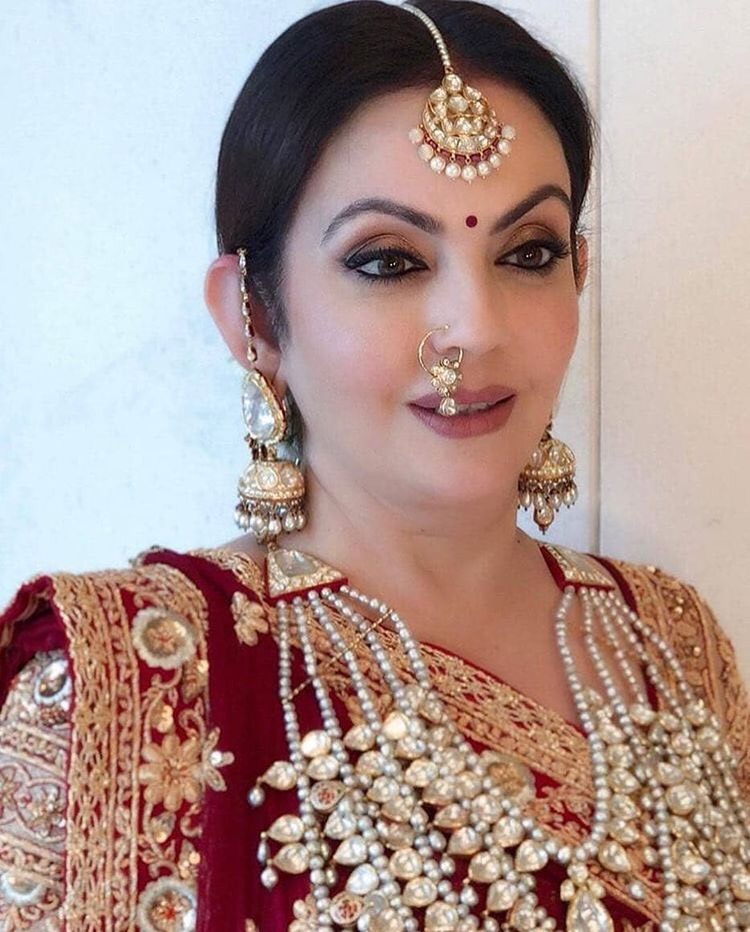 Neeta Ambani Maang Tikka Jhumkas - Jewellery Designs