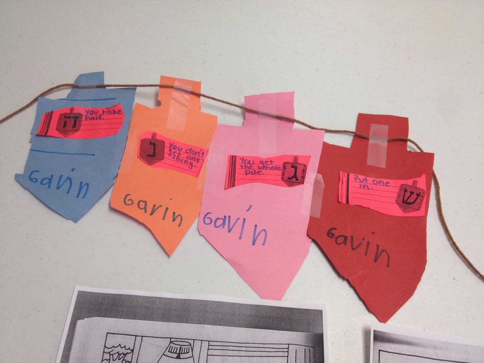 Tutorial: An educational Hanukkah craft! Dreidel Garland