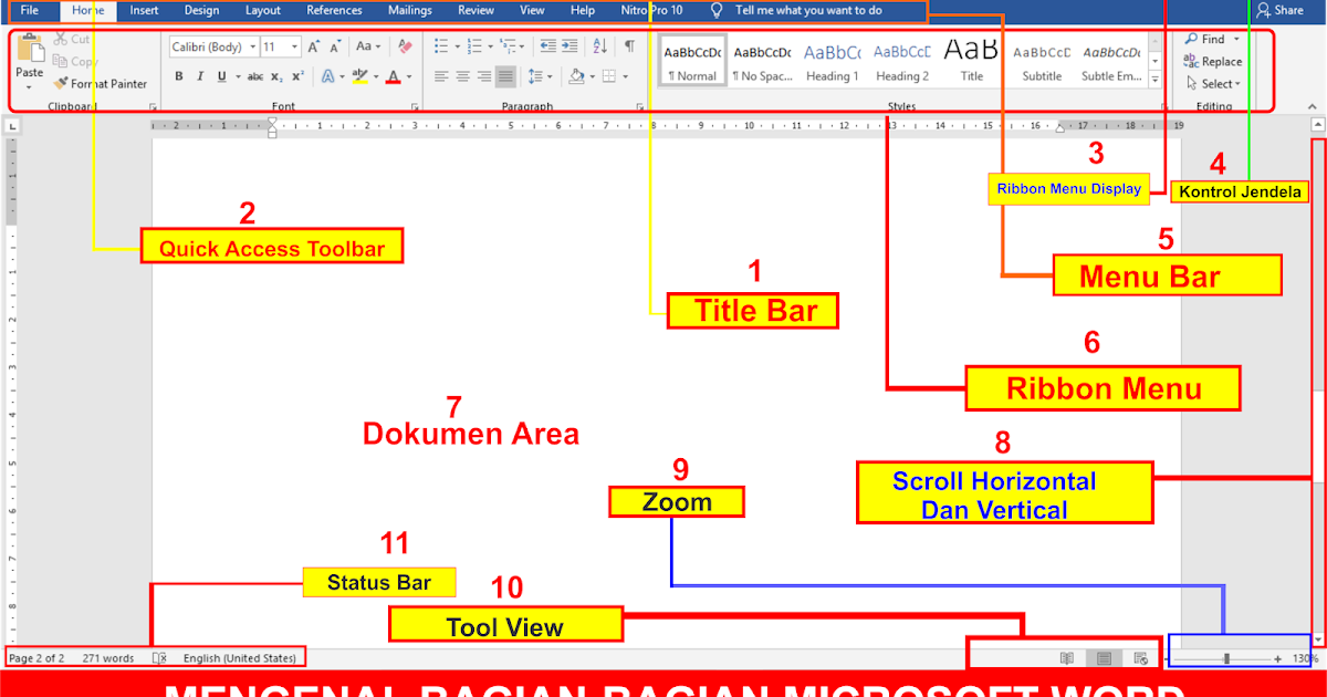 Bagian Bagian Microsoft Word Dan Fungsinya - Goliketrik