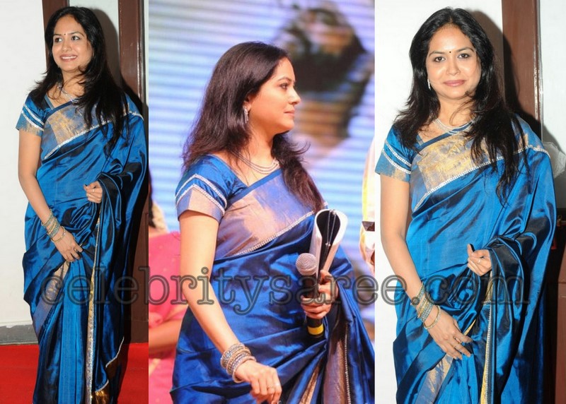 Sunitha With Silk Sari - Saree Blouse Patterns
