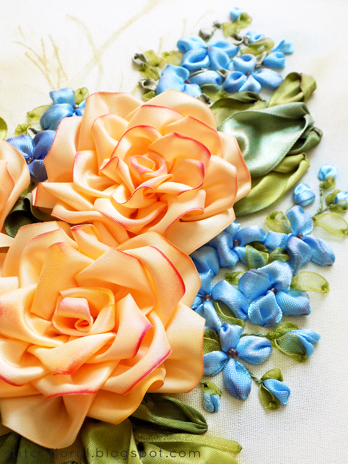 Throwback to my adventures with ribbons - Stitch Floral