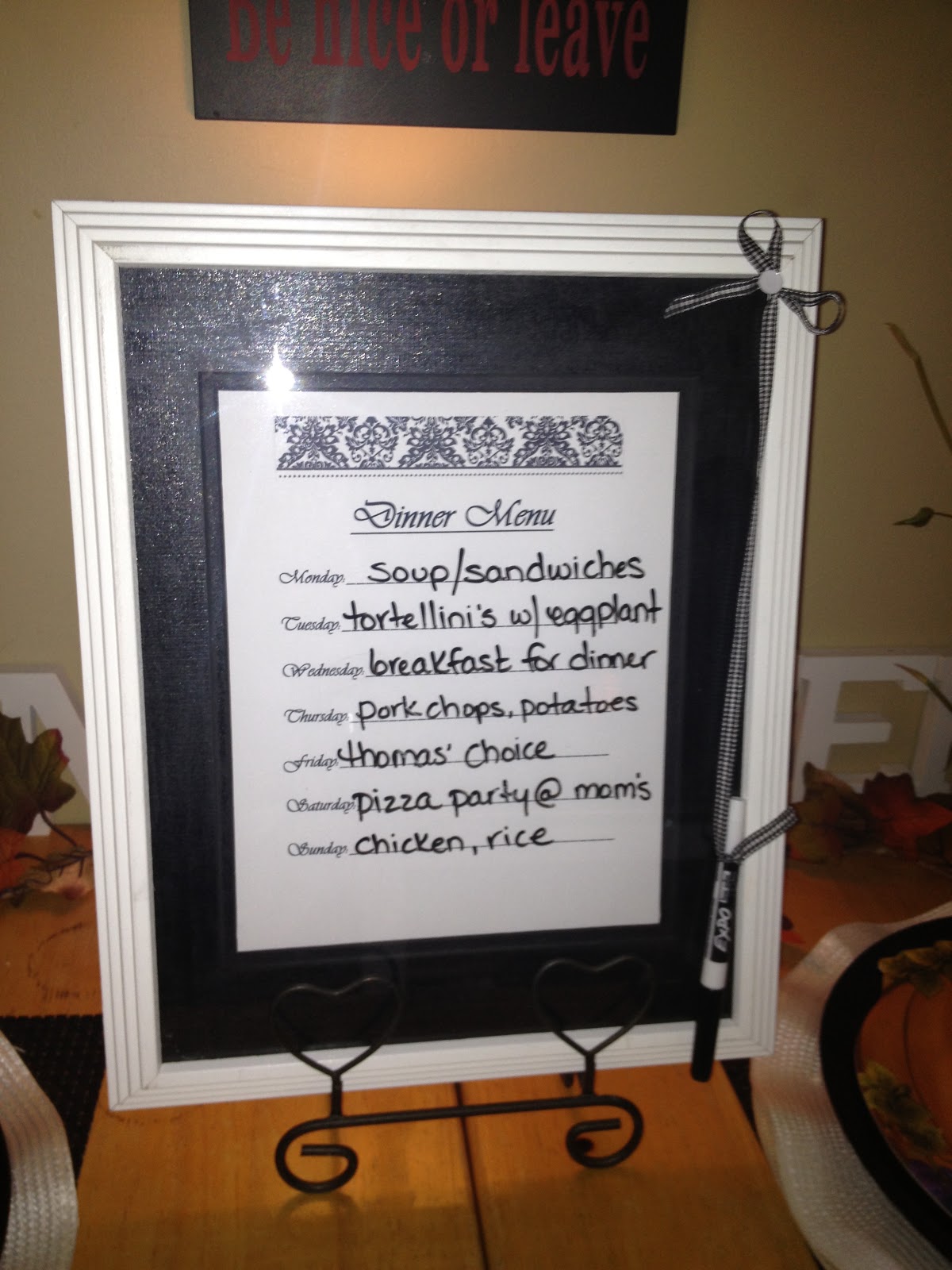 The Decorating Dork: DIY Reusable Weekly Menu Board With #TBCcrafters