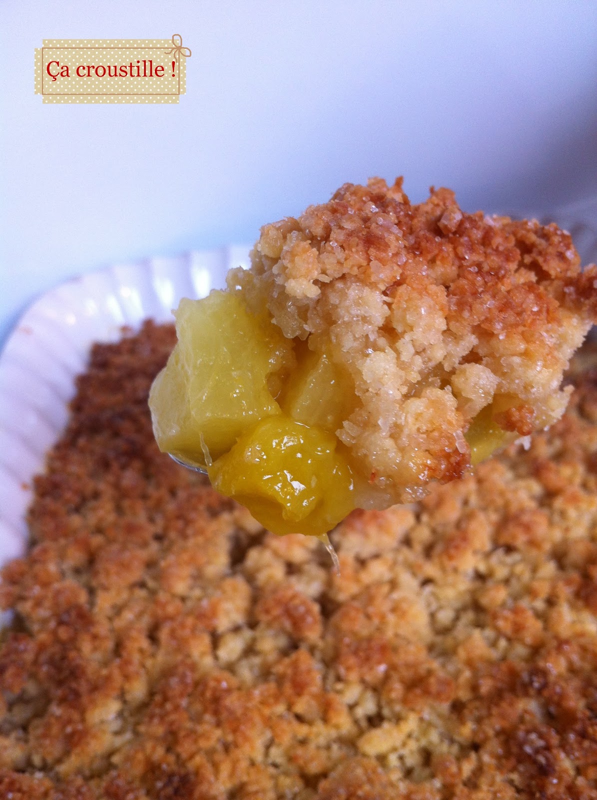 Ça croustille !: CRUMBLE MANGUE ANANAS A LA NOIX DE COCO