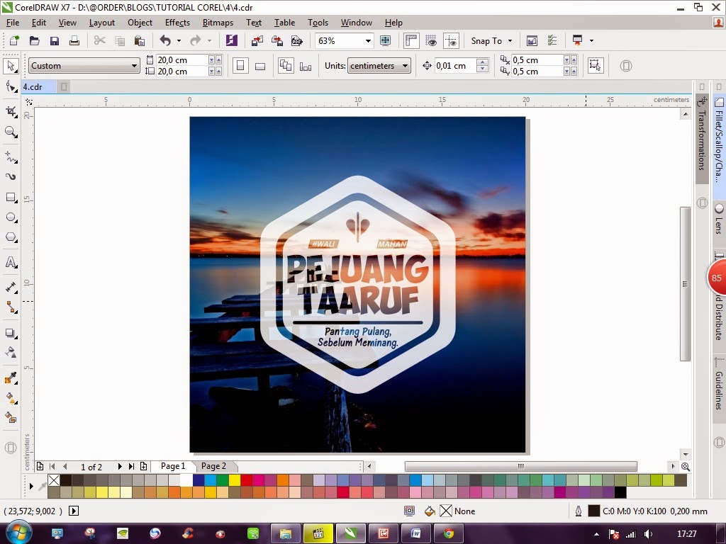 Dyne Creative Studio: TUTORIAL COREL DRAW: CARA MEMBUAT EMBLEM