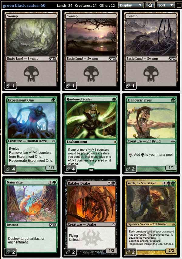 Magic the Gathering Adventures: [Modern] Hardened Scales in black green