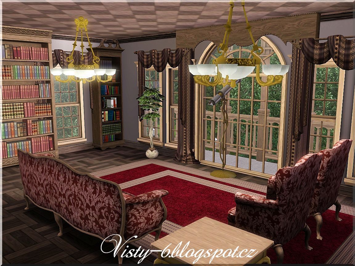 My Sims 3 Blog: Second Empire Library by Visty6
