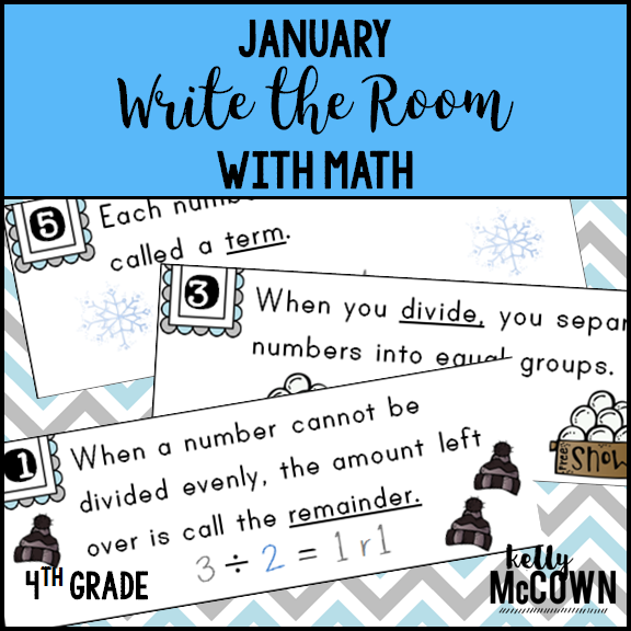 Kelly McCown: January NO PREP Math Packet {4th Grade}