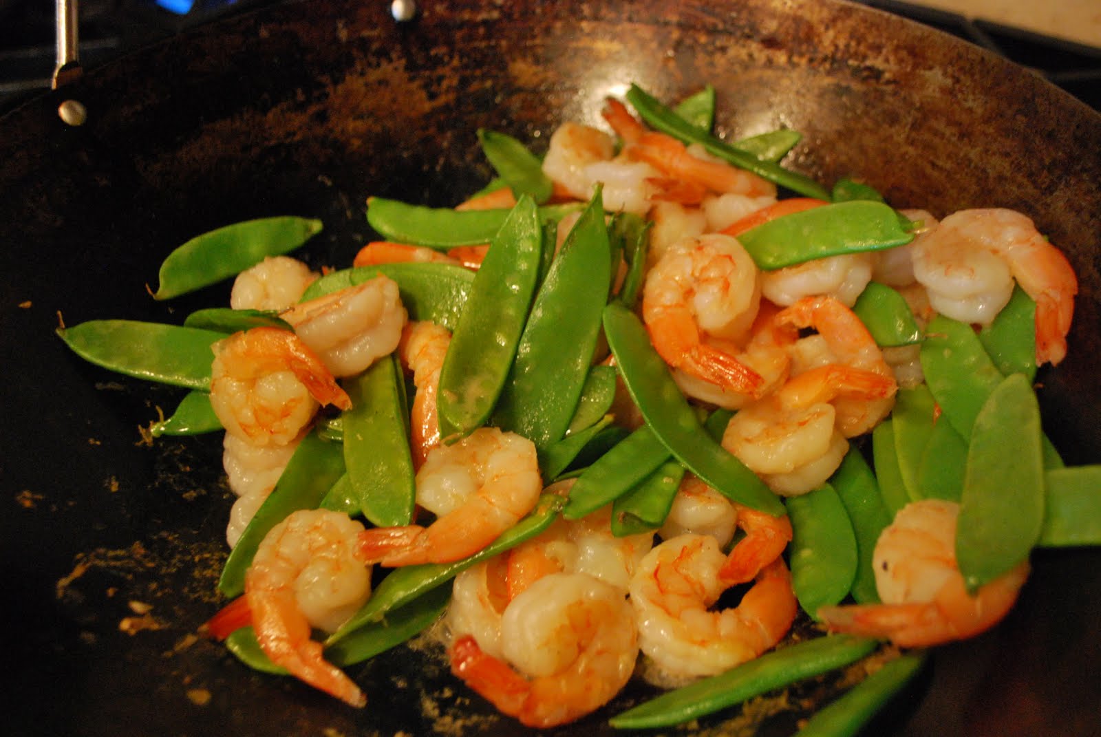 The Simple Fig: Sweet Chili Shrimp with Snow Peas